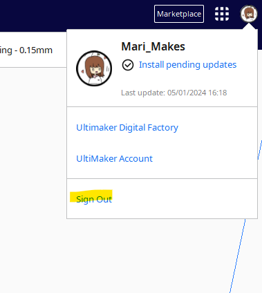 Missing Plugins for UltiMaker Cura when signed in