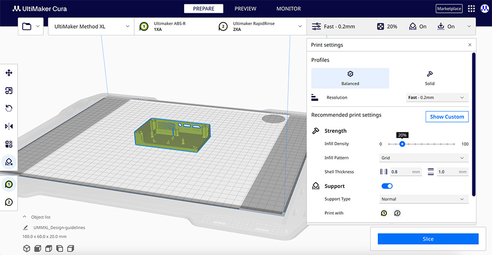 Method - Printing with UltiMaker Cura