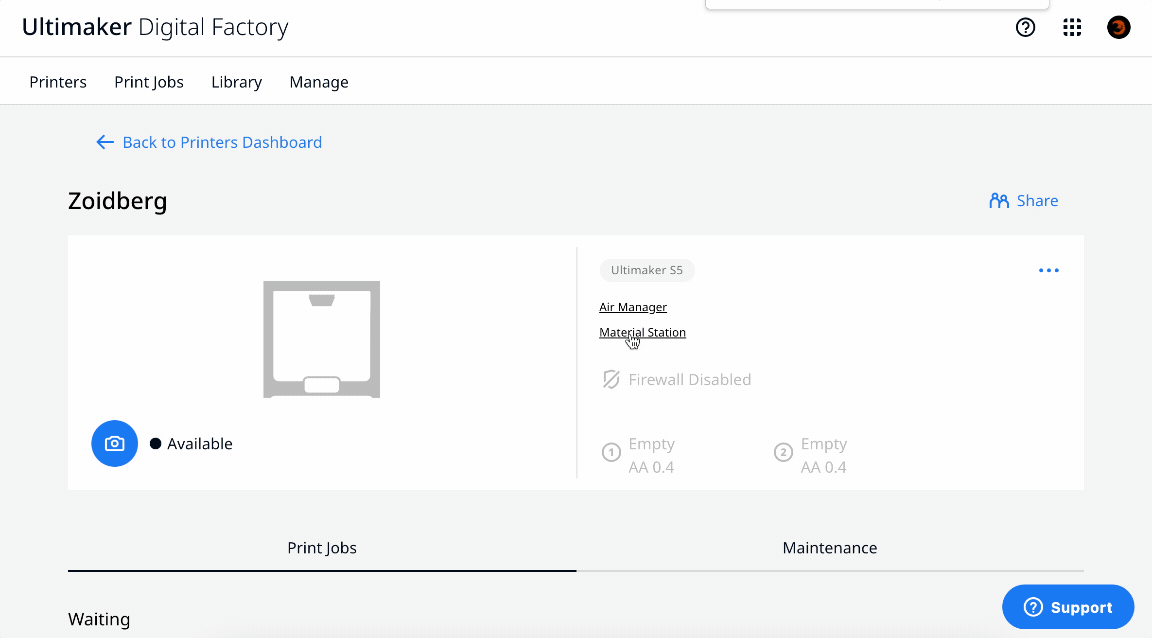 Manage Connected Printers