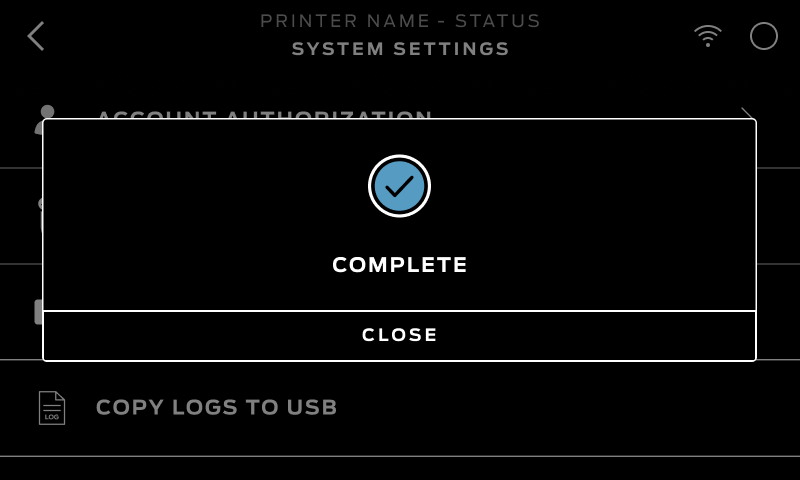 How to save printer log files to USB