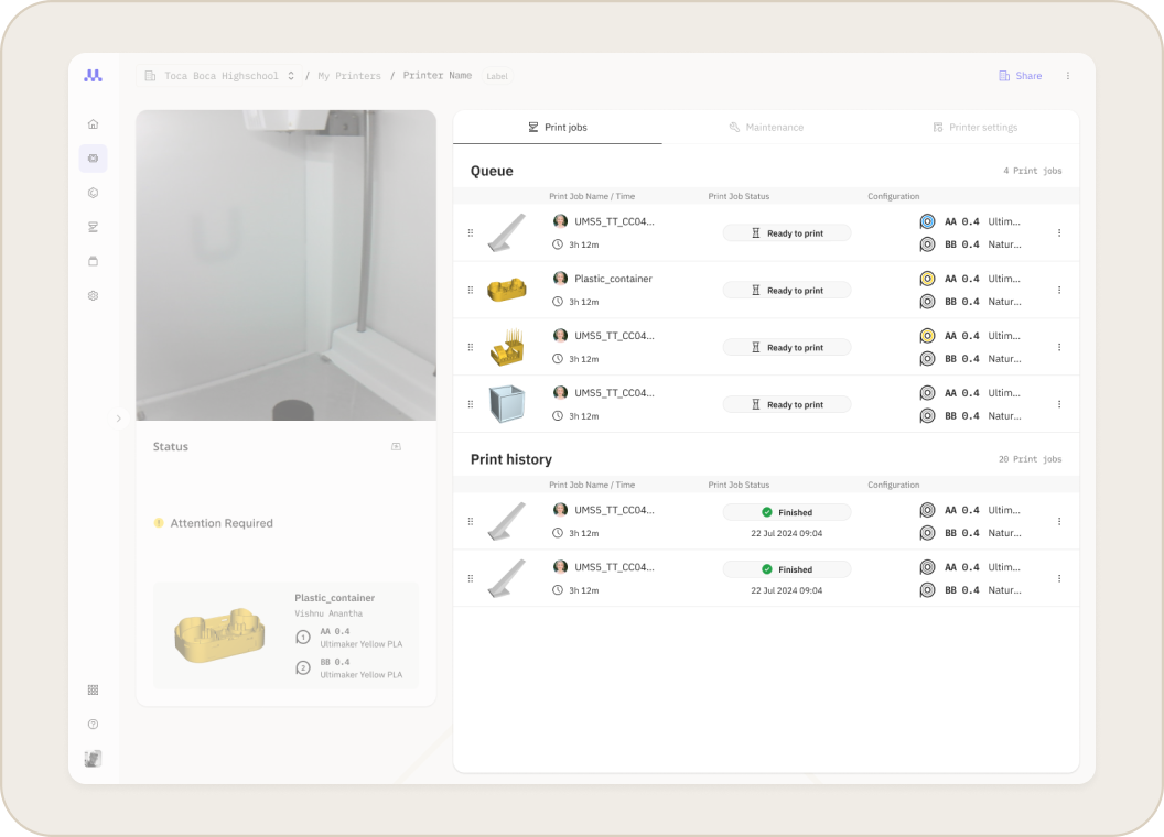 Manage and Monitor Print Jobs